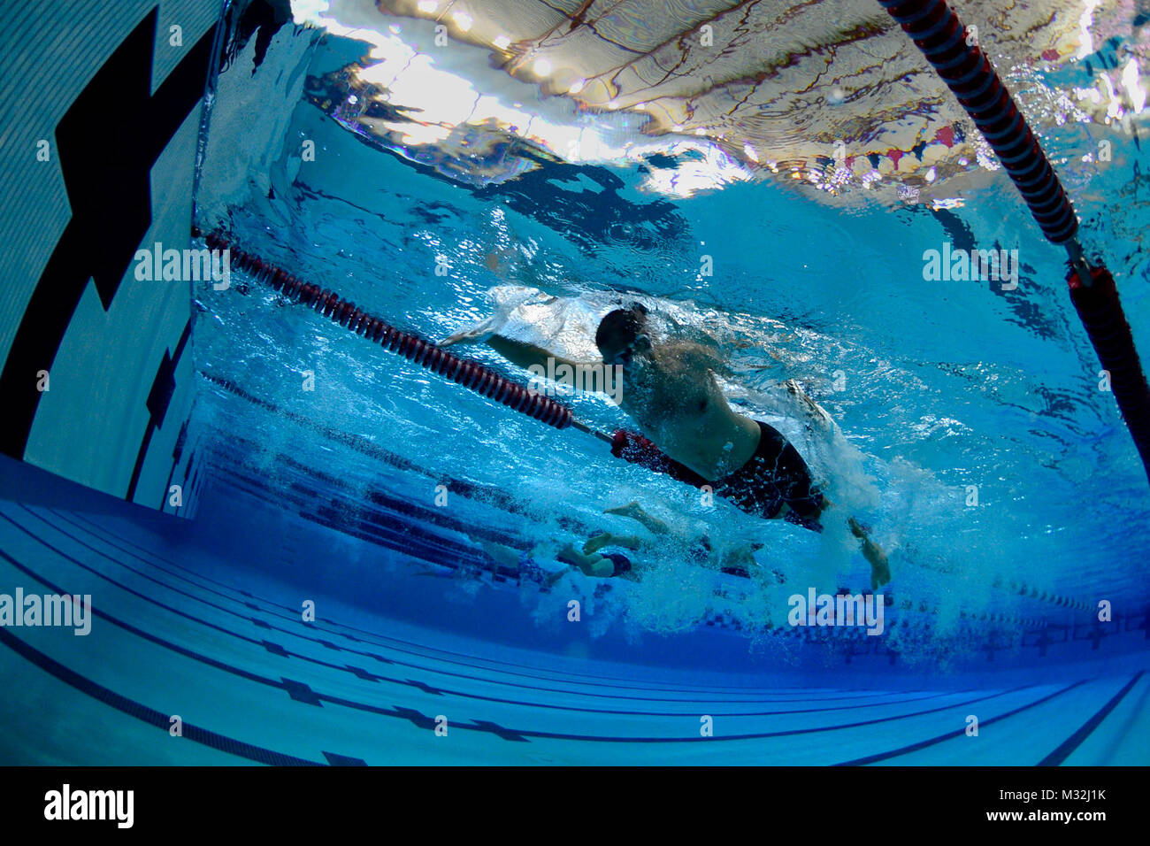 Air Force Trials swimming competitors race during the 2016 Air Force ...