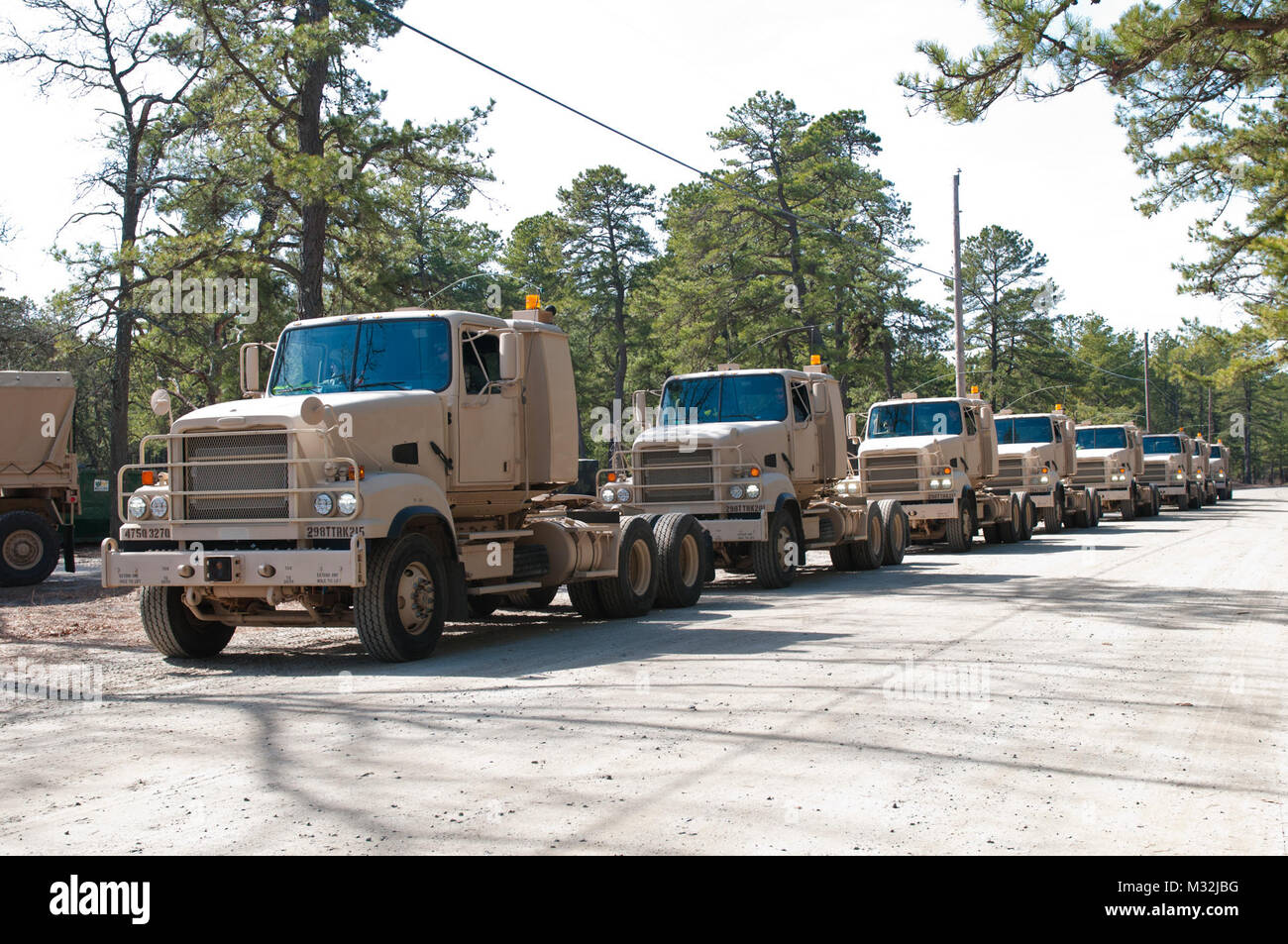 M916 light equipment transport trucks of the 298th Transportation ...