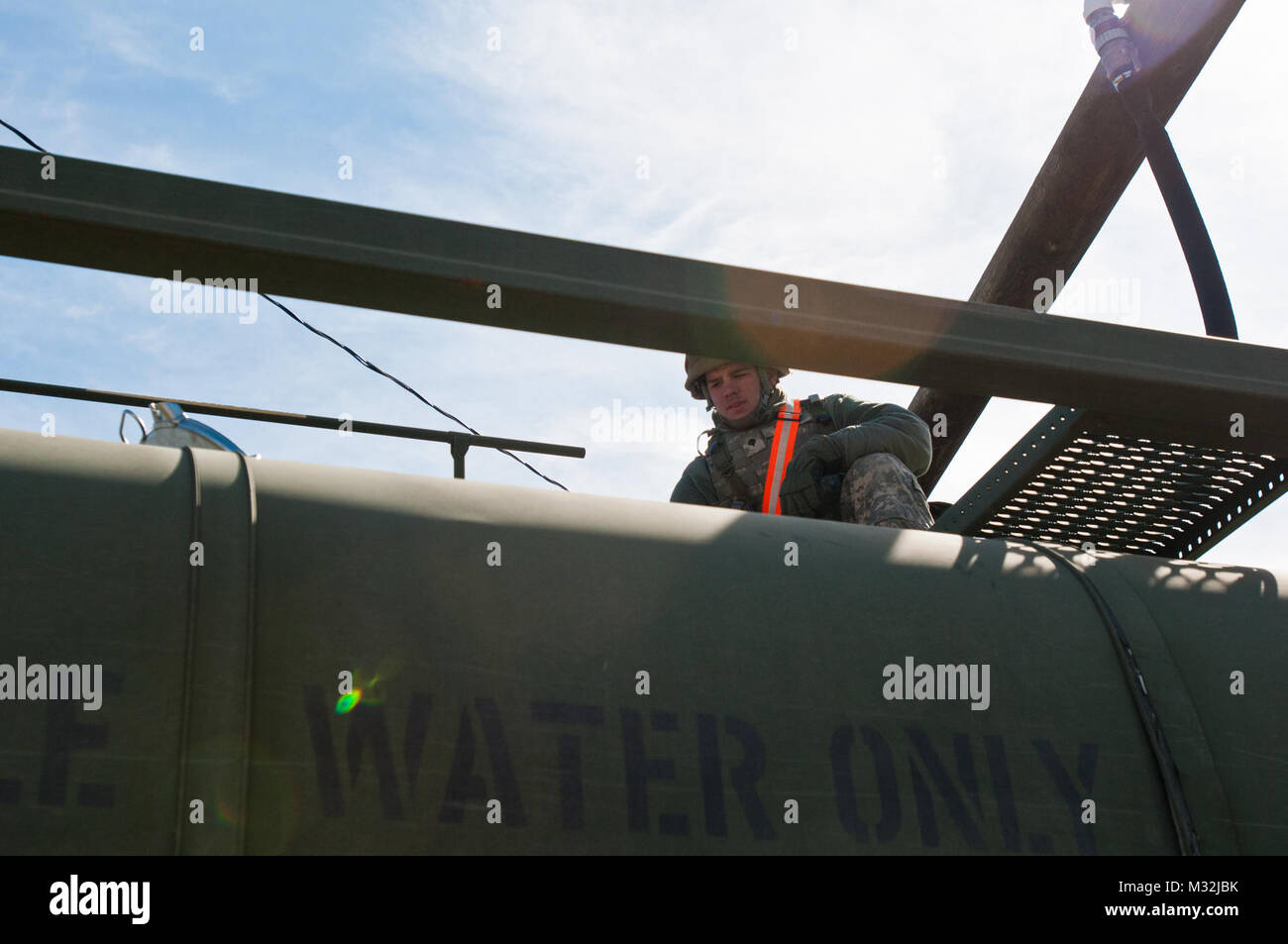 Spc. Chad Wright, a water treatment specialist with the 301st Regional ...