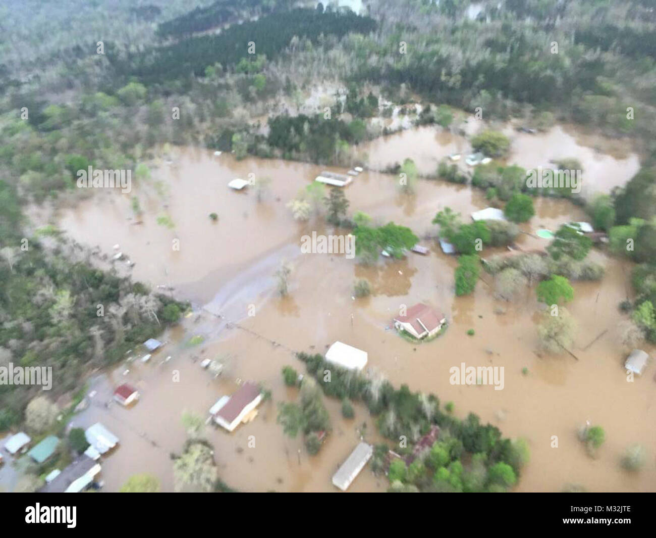 Flooding in Bon Wier, Texas, March 13, 2016. Texas Guardsmen and Texas ...