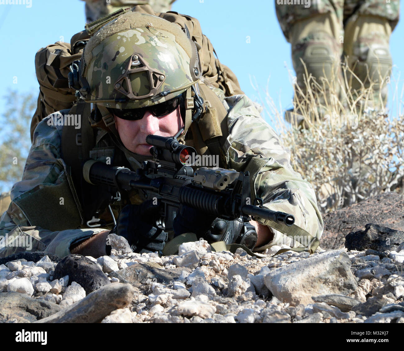 A tactical air control party member with the 147th Air Support ...