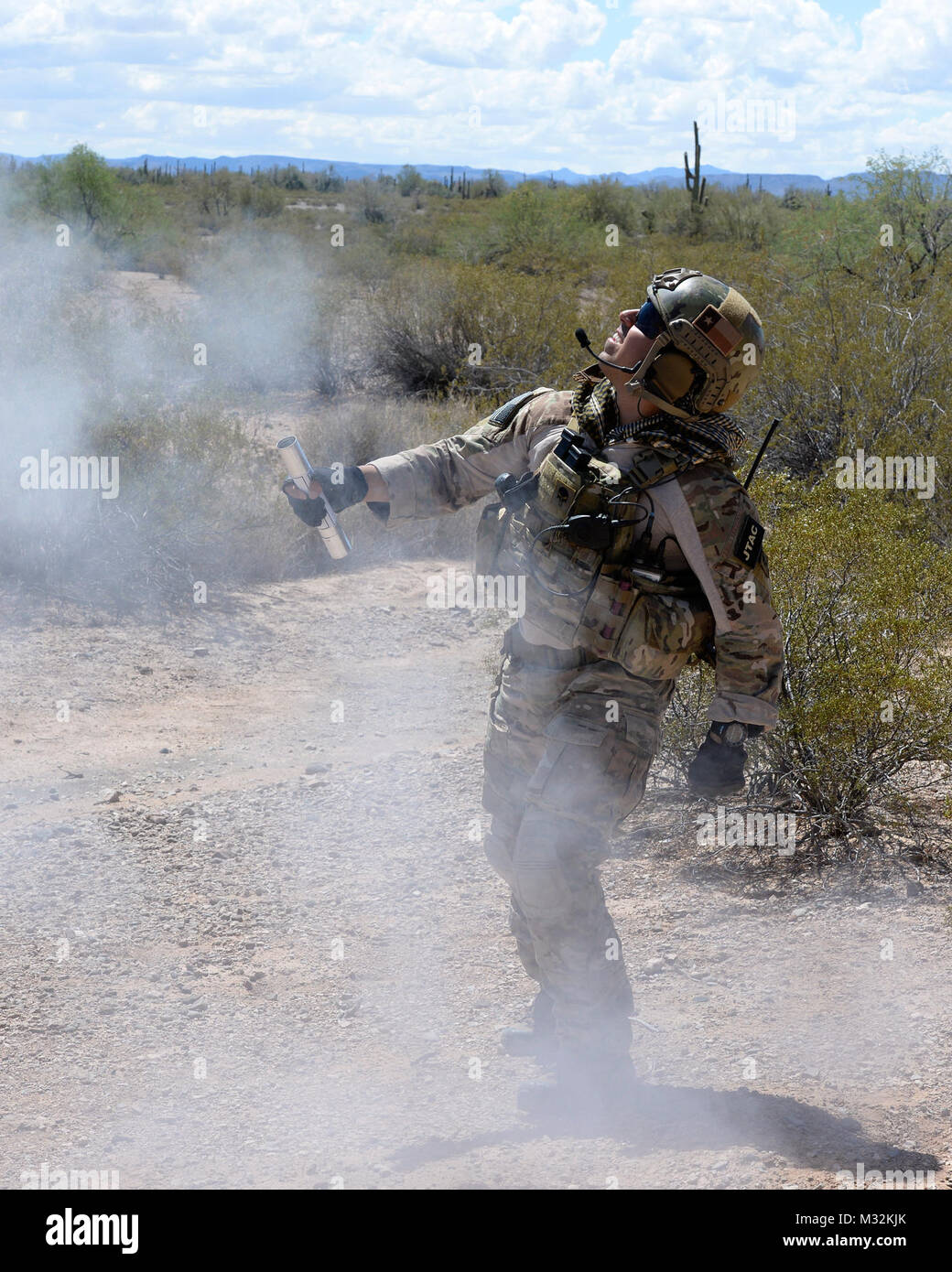 A tactical air control party member with the 147th Air Support ...