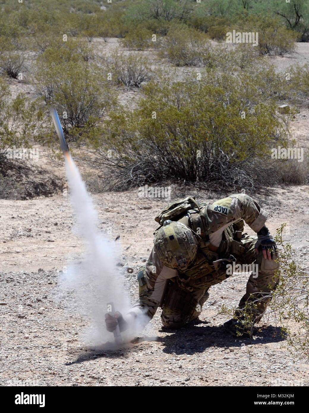 A tactical air control party member with the 147th Air Support ...