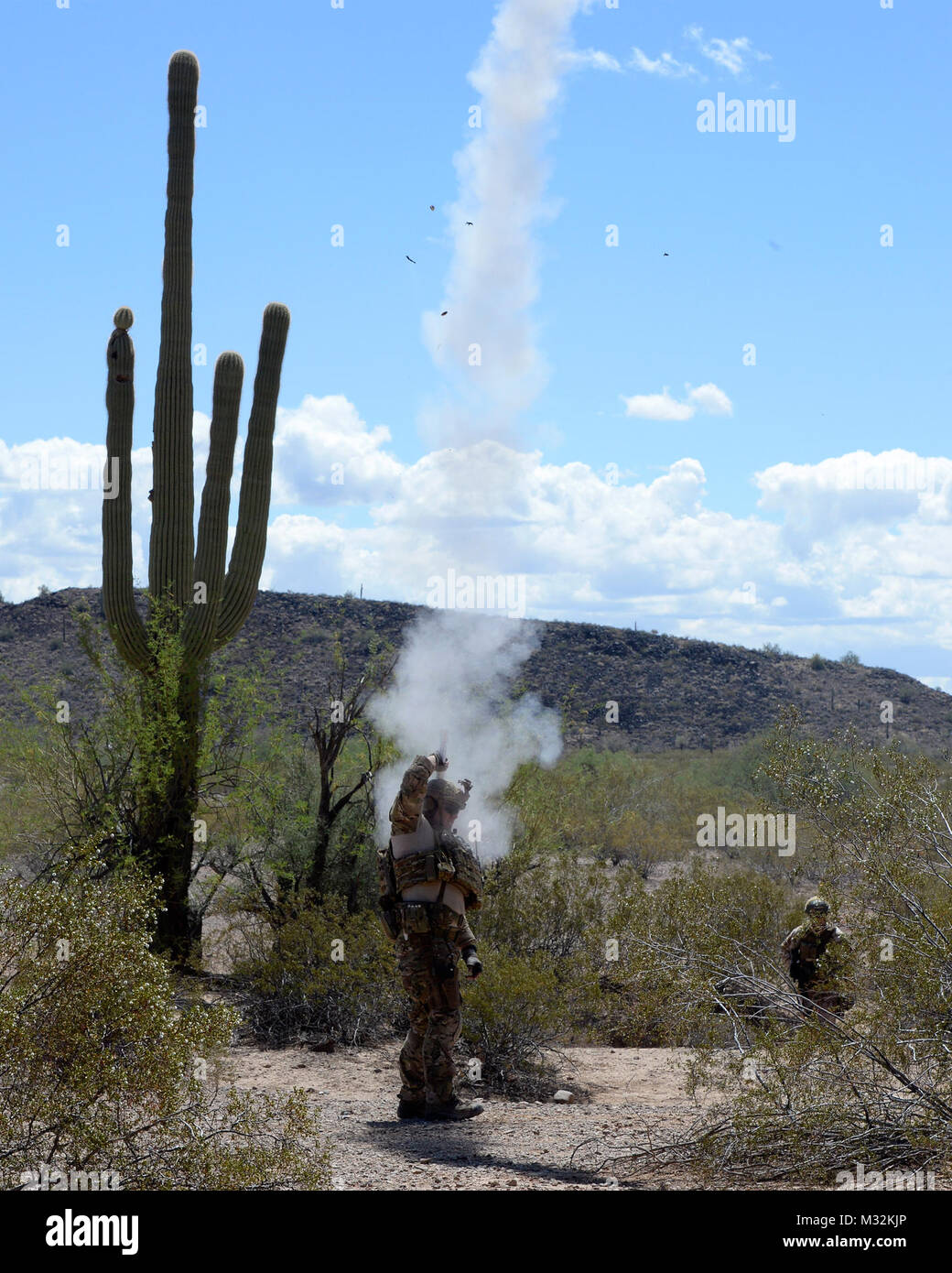 A tactical air control party member with the 147th Air Support ...