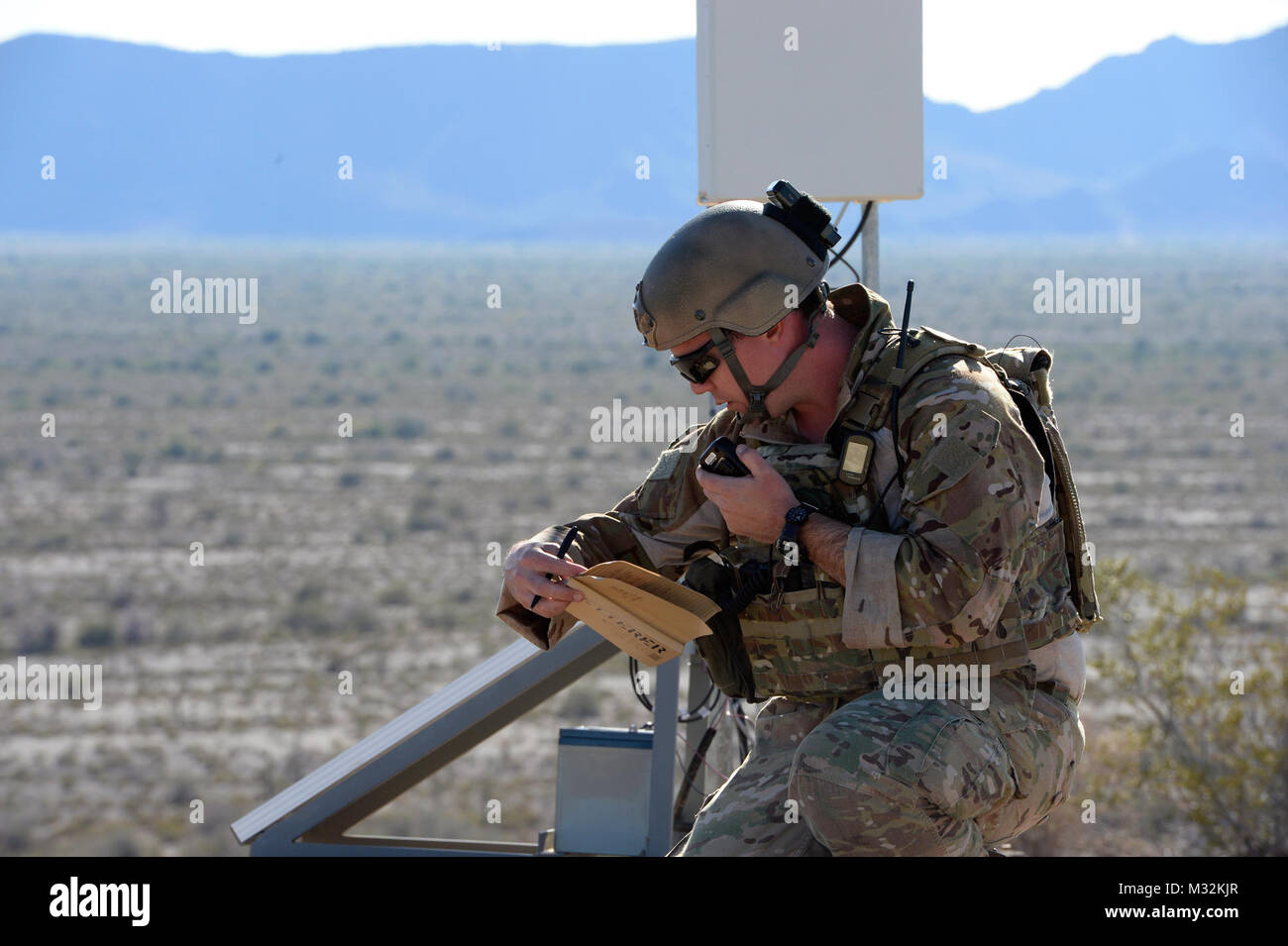 A tactical air control party member with the 147th Air Support ...