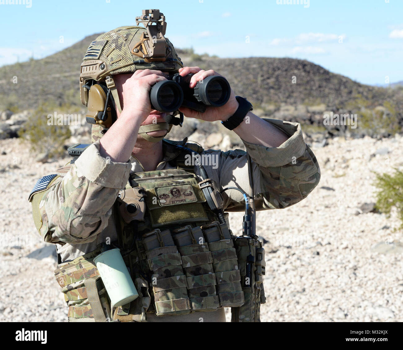 A tactical air control party member with the 147th Air Support ...