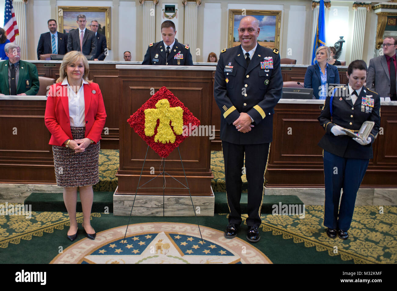 The Honorable Mary Fallin, governor of Oklahoma, and Brig. Gen. Michael ...