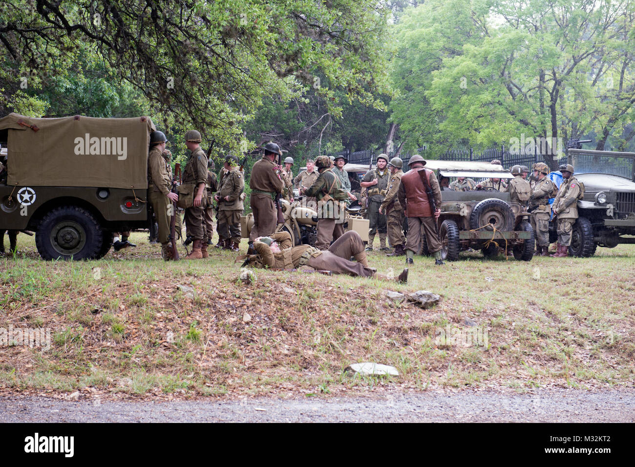 Volunteers from the Texas Military Forces Museum's Living History ...