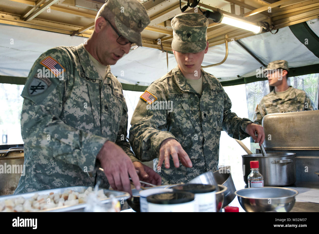 Spc. Austin Gohn, a food service specialist with the 733rd ...