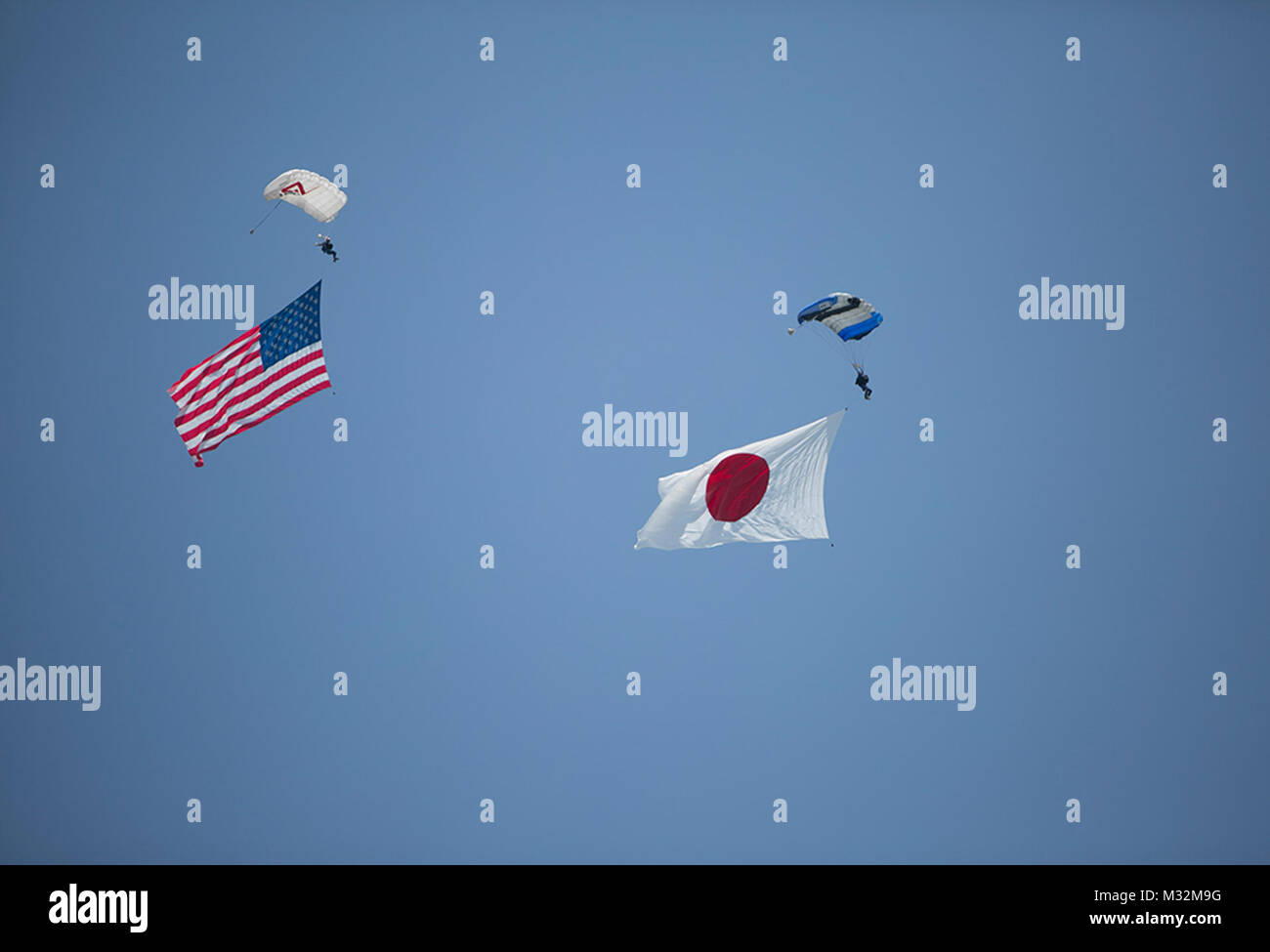 Pemberton Aerosports executed a flag jump during the Marine Corps Air ...