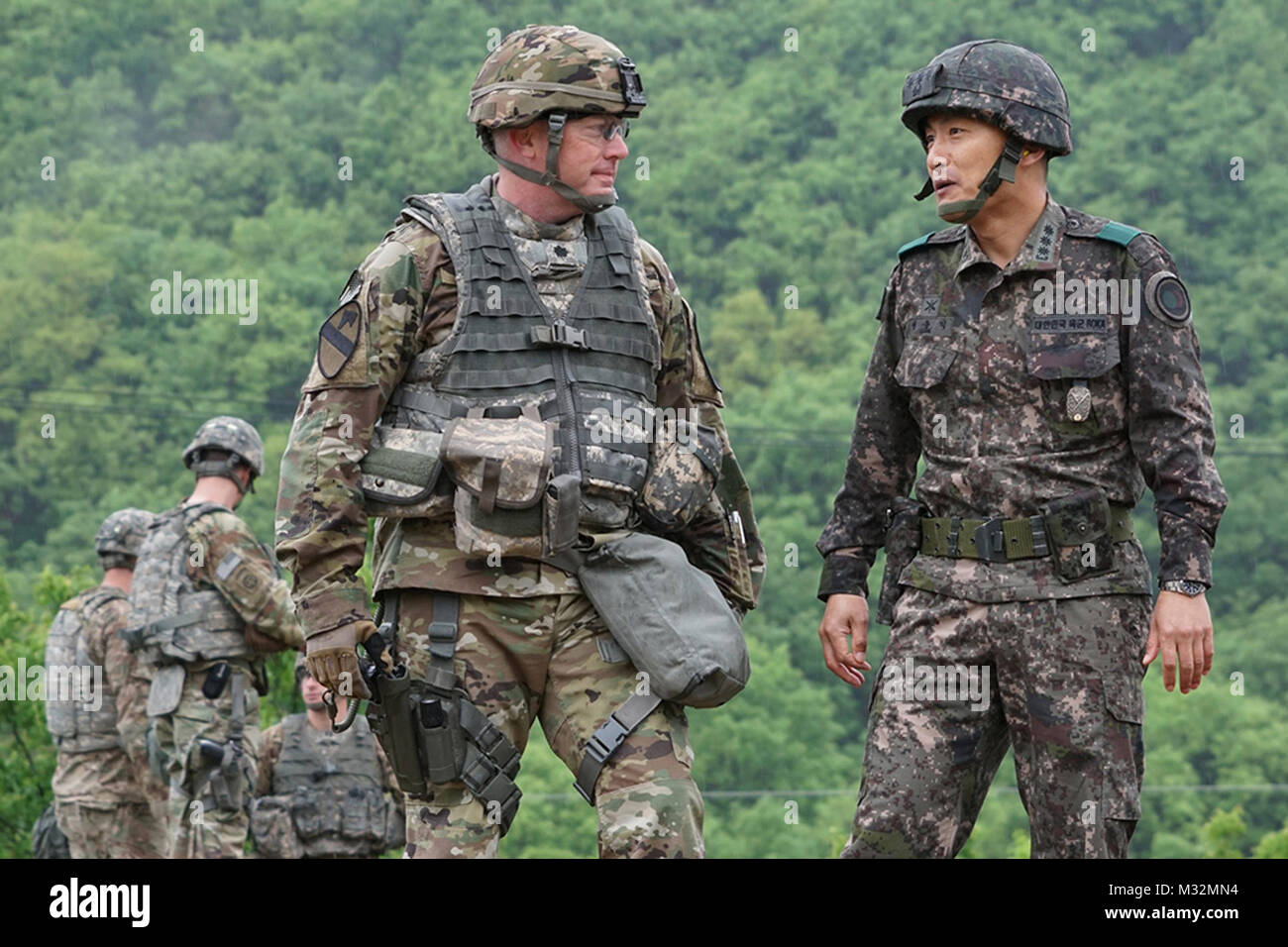 US and ROK Forces Conducting a Joint Artillery Exercise Near the ...