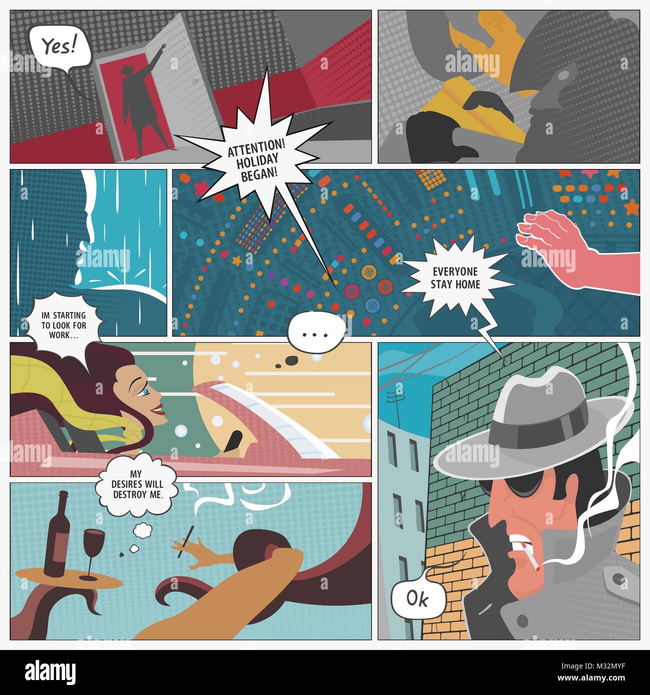 The Page Comics Layout Concept Stock Vector Image & Art - Alamy