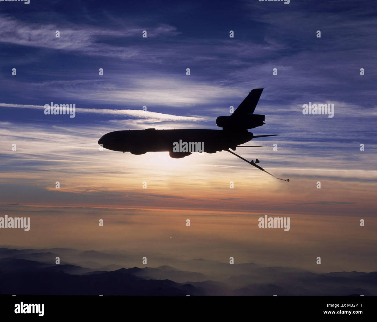 a KC-10 tanker from Travis AFB, Calif, flies the tanker track awaiting ...