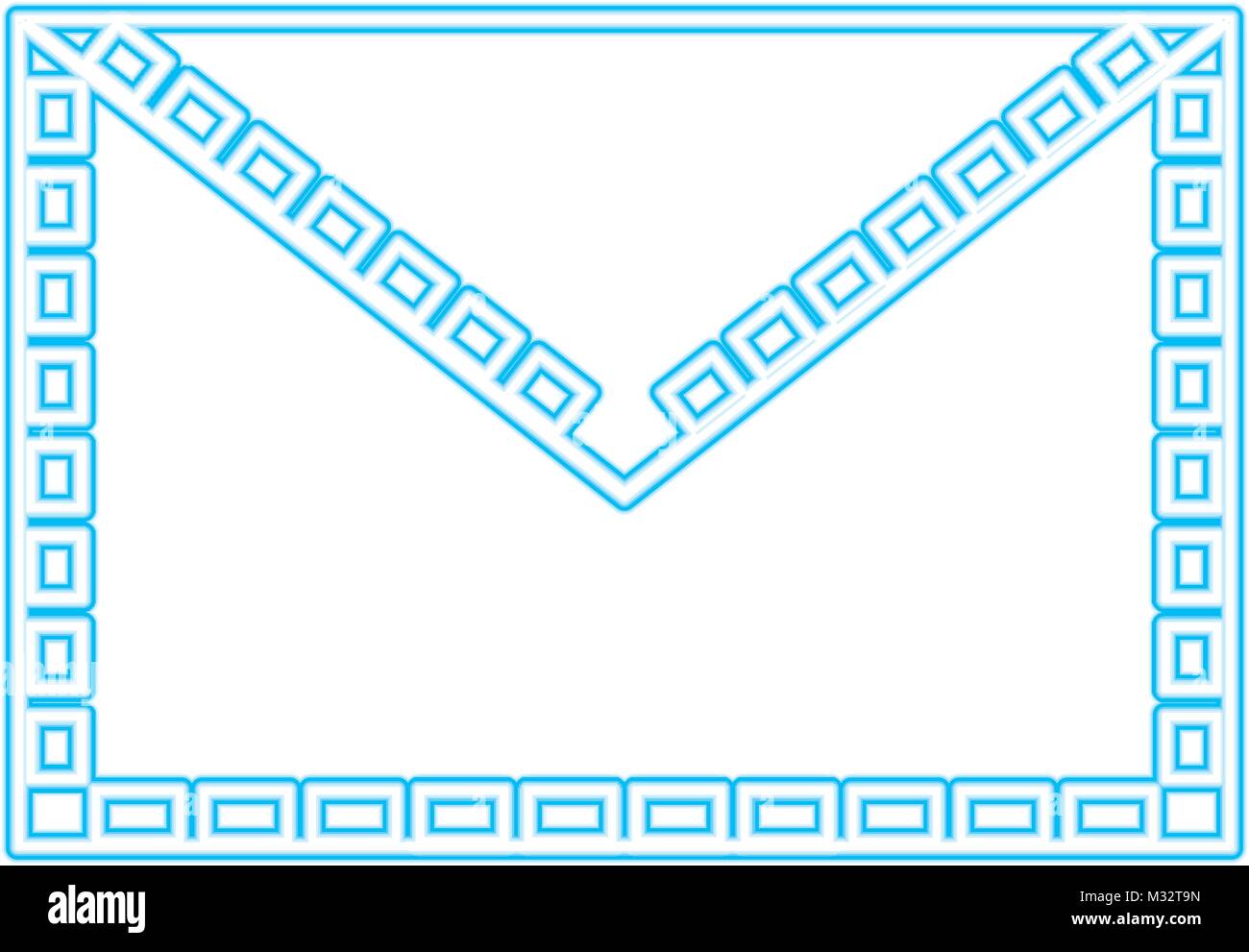 color silhouette e-mail letter text message style Stock Vector Image ...