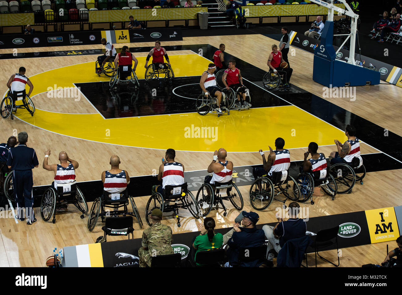 Members of the Denmark and the United States of America wheelchair ...