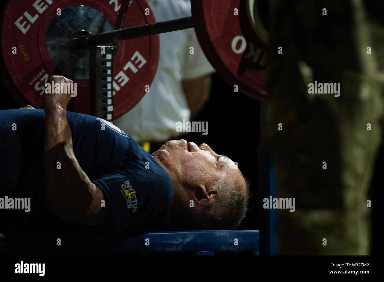 U.S. Air Force Tech. Sgt. Israel Del Toro competes in powerlifting ...