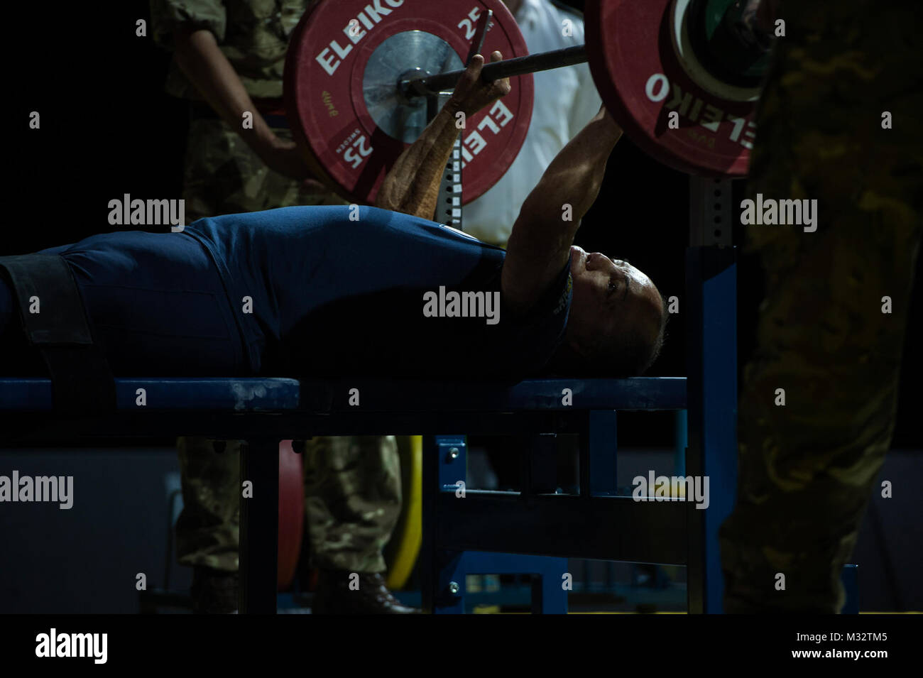 U.S. Air Force Tech. Sgt. Israel Del Toro competes in powerlifting ...
