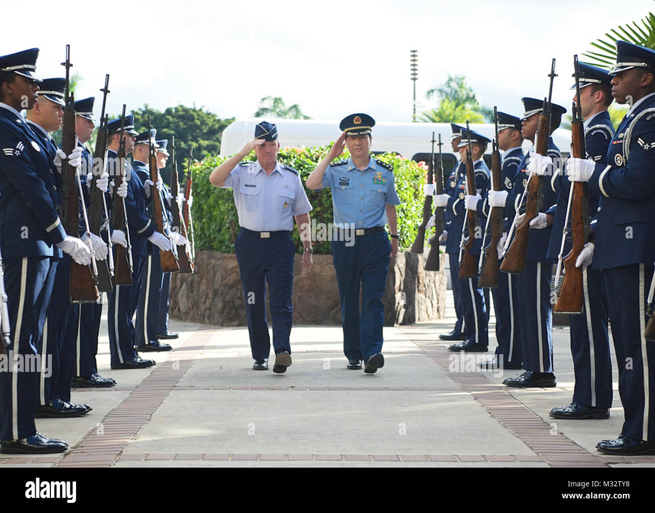 Gen. Hawk Carlisle, Pacific Air Forces commander (left), and Lt. Gen ...