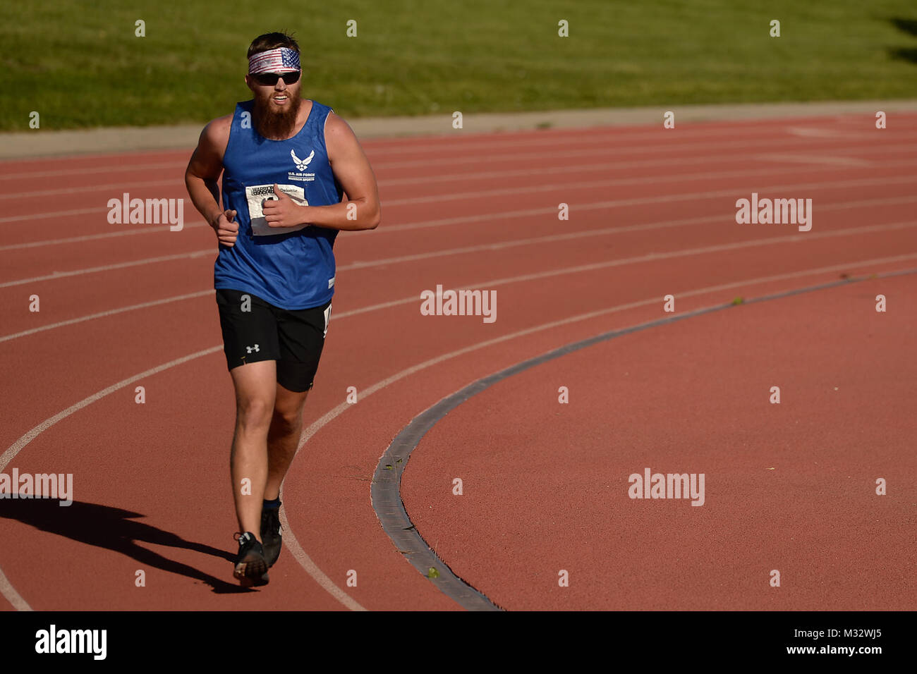 Air Force athlete Daniel Neild competes in track and field during the ...
