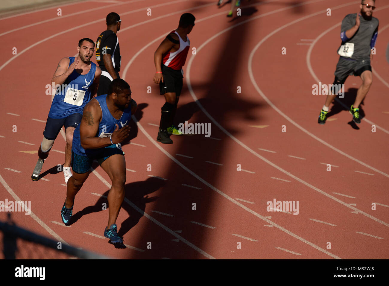 Department of Defense athletes compete in track and field during the ...