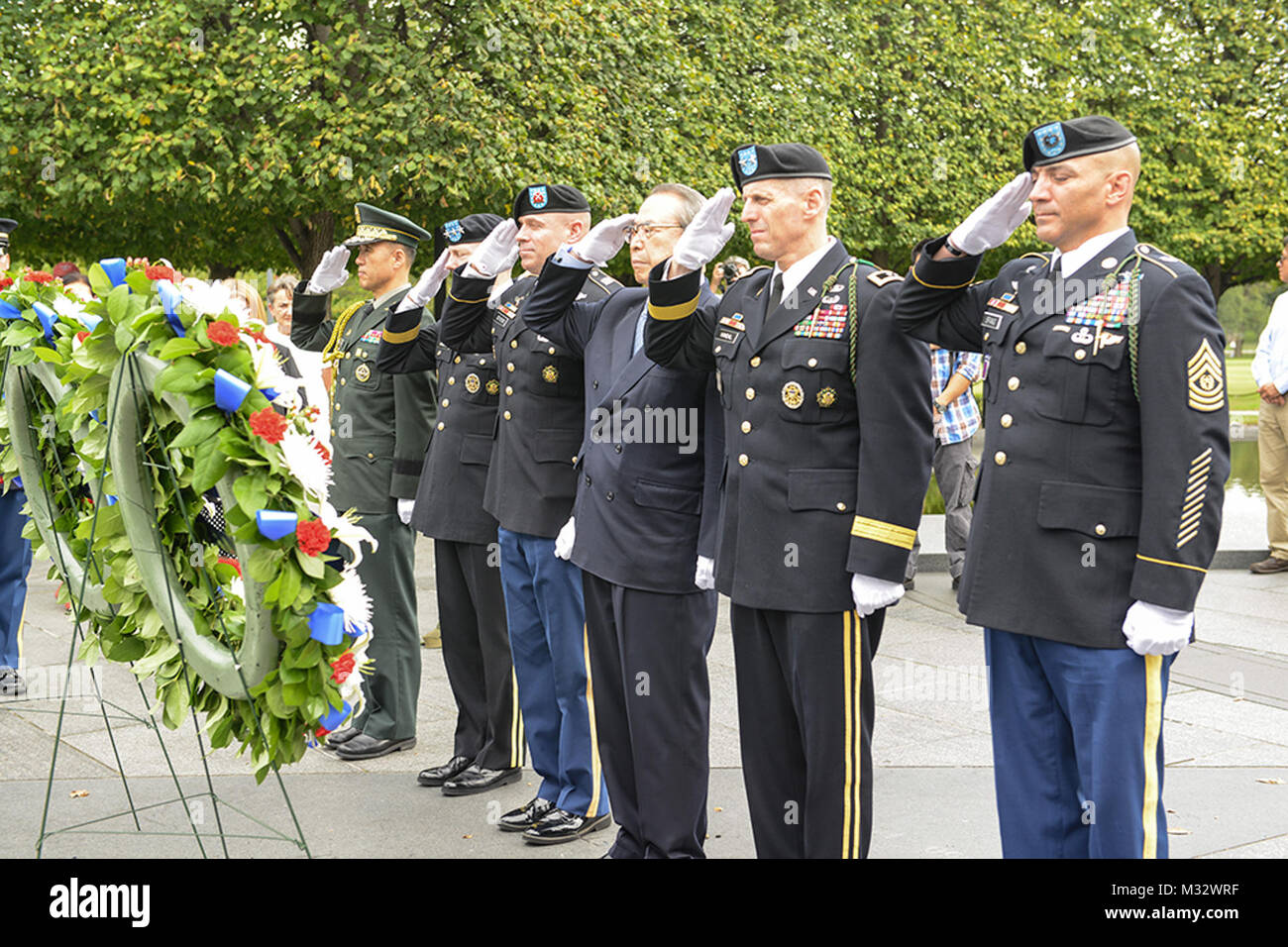 Wreath Laying at Korean War Memorial by #PACOM Stock Photo - Alamy