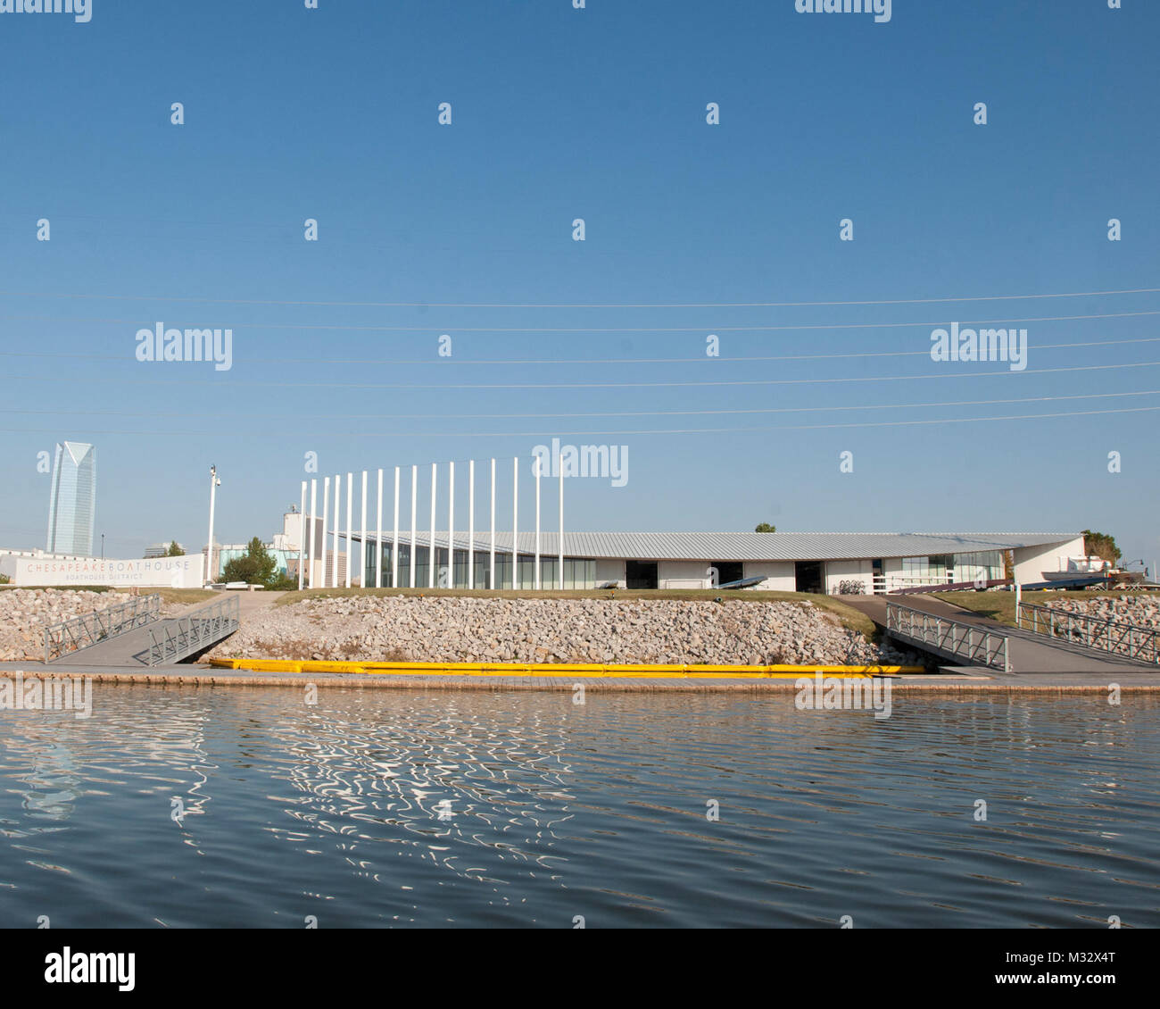 The Oklahoma Water Sports facilities shot from the Oklahoma River ...