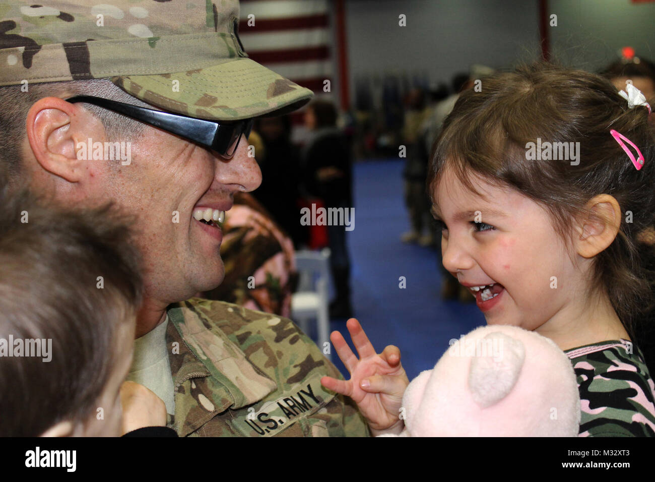 1st Lt. Stephen Miller shares a smile with his daughter Madison, 3 ...