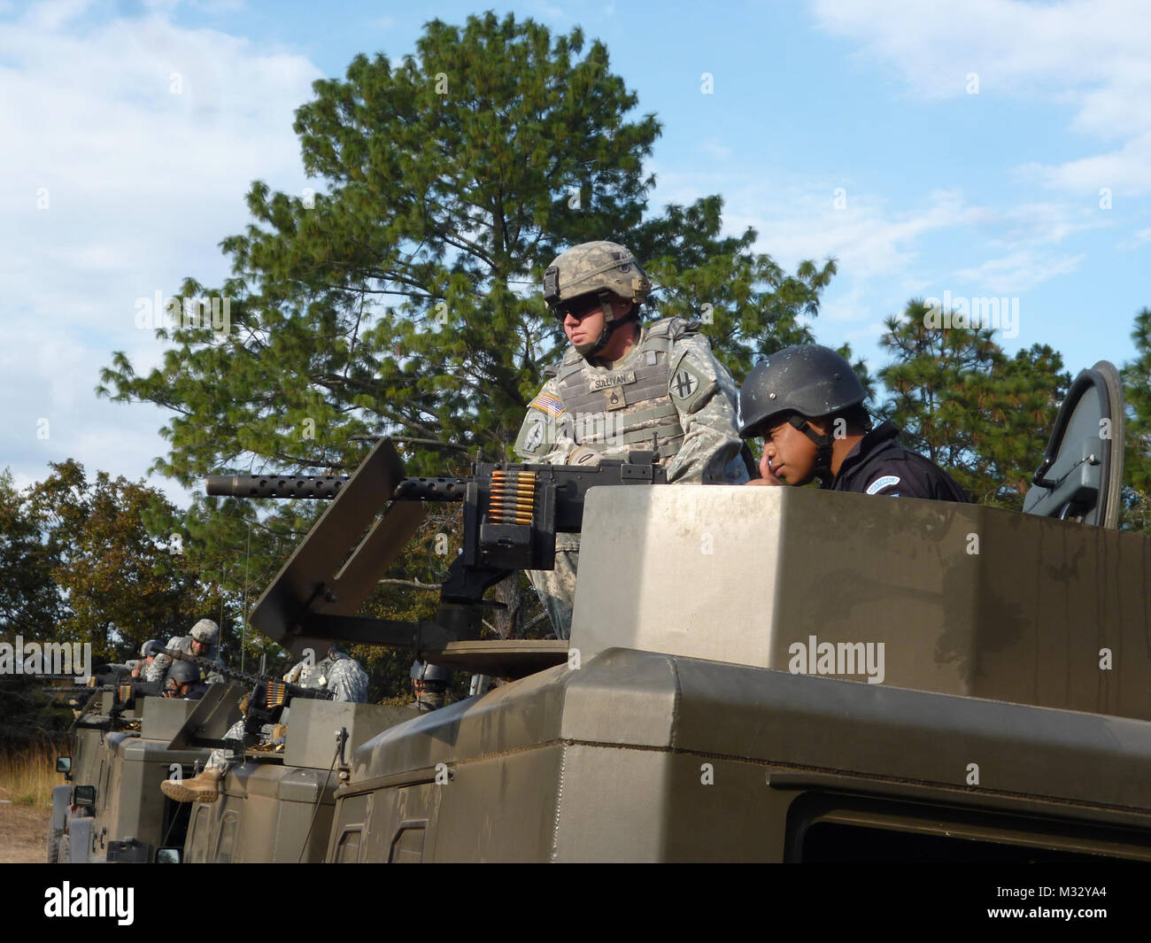 Staff Sgt. Sullivan of the Georgia Army National Guard trains a police ...