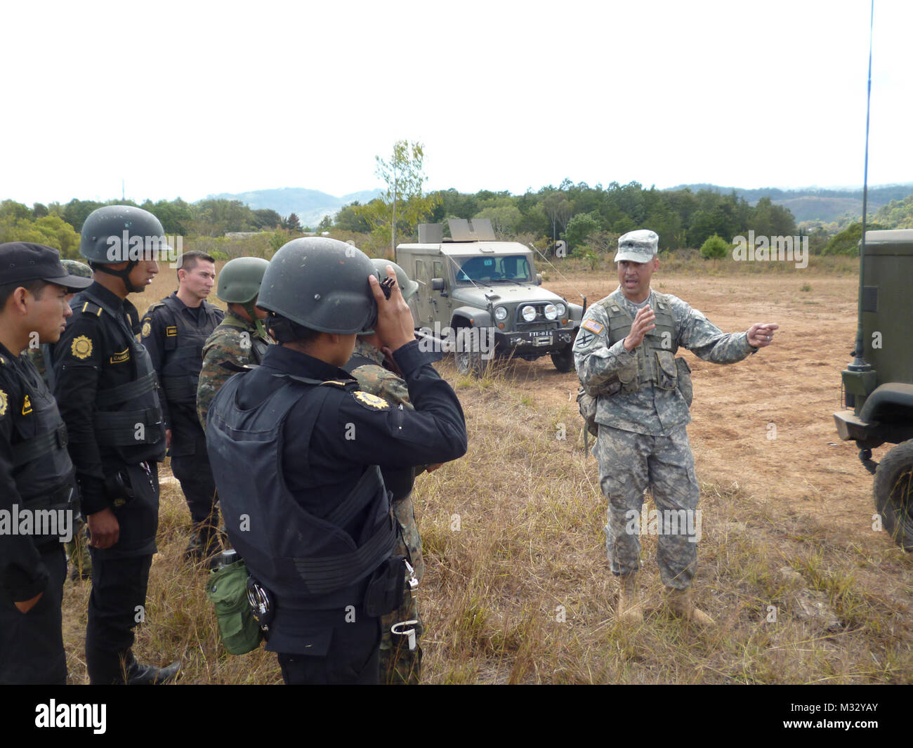 Staff Sgt. Richard Ramirez of the Georgia Army National Guard provides ...