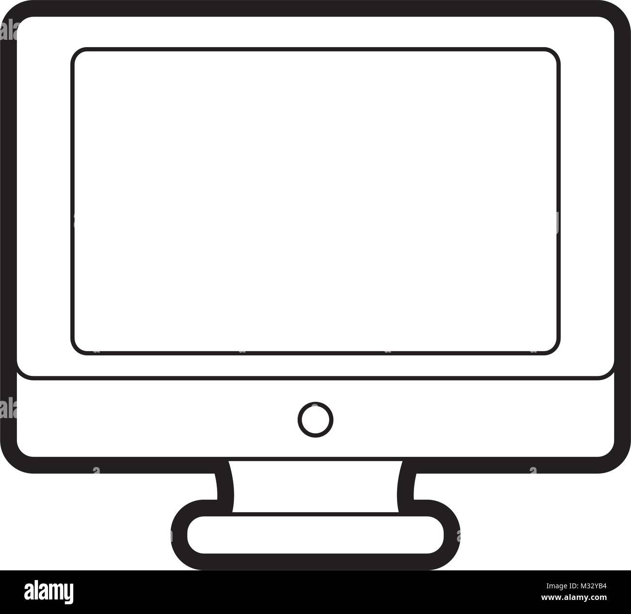 line electronic screen computer technology design Stock Vector Image ...