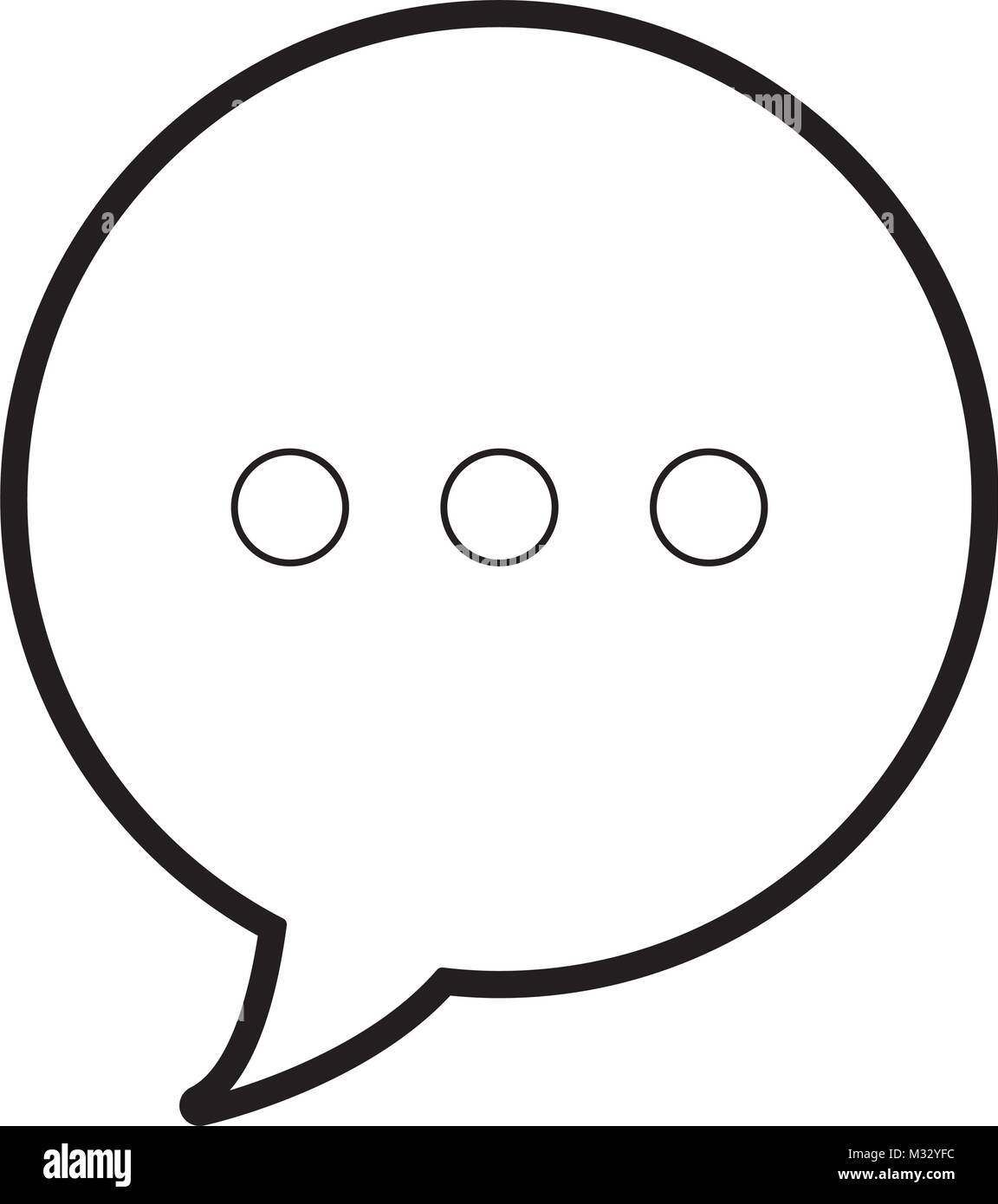 line text chat bubble message communication Stock Vector Image & Art ...