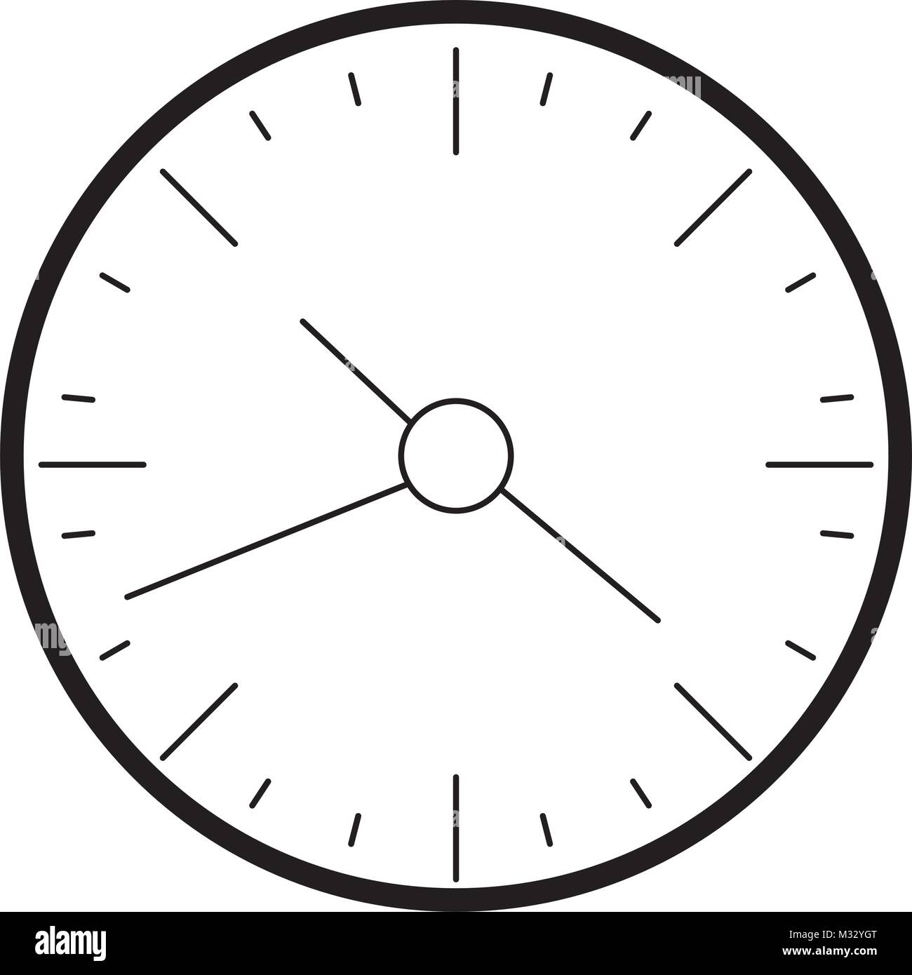 line wall round clock time object Stock Vector Image & Art - Alamy