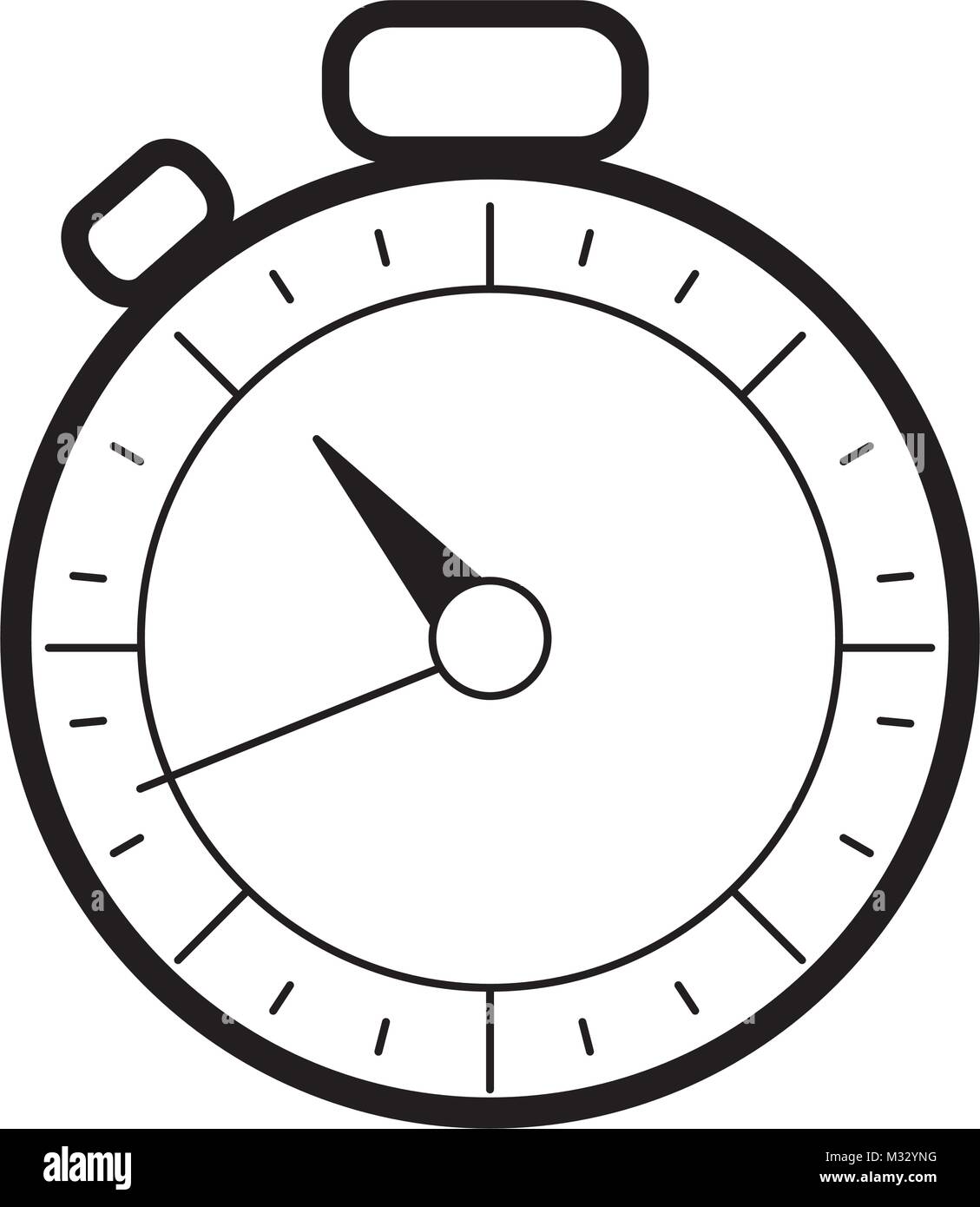 line chronometer timer object to measure clock Stock Vector Image & Art ...