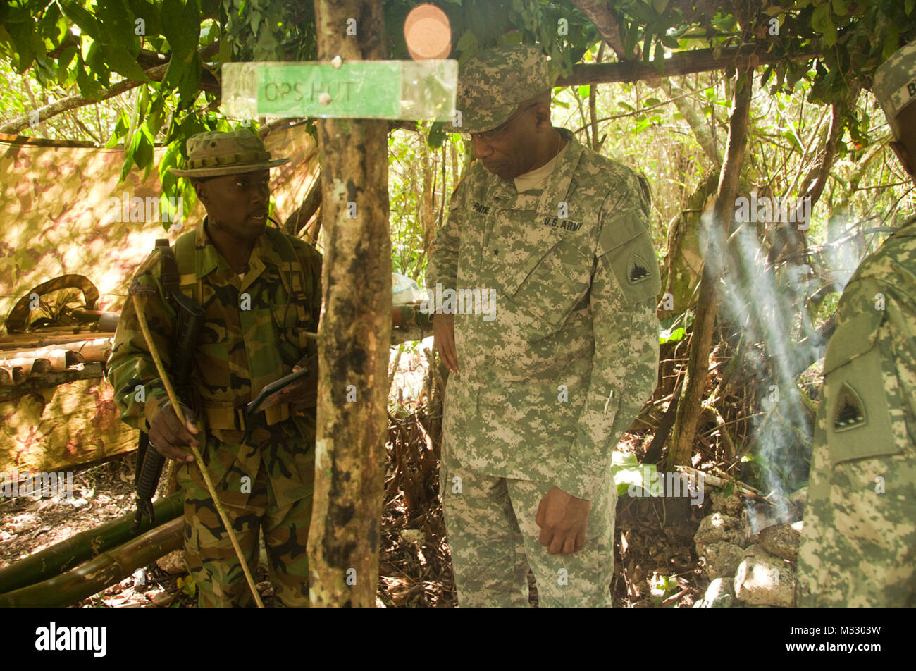 BG Renwick Payne and DC Guardsmen visit the JDF Moneague Training Camp ...