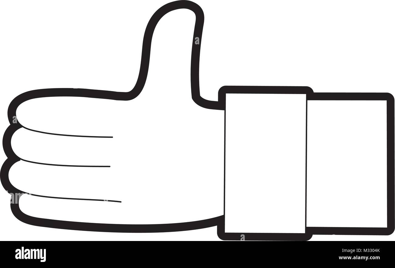 line businessman hand communication symbol language Stock Vector Image ...