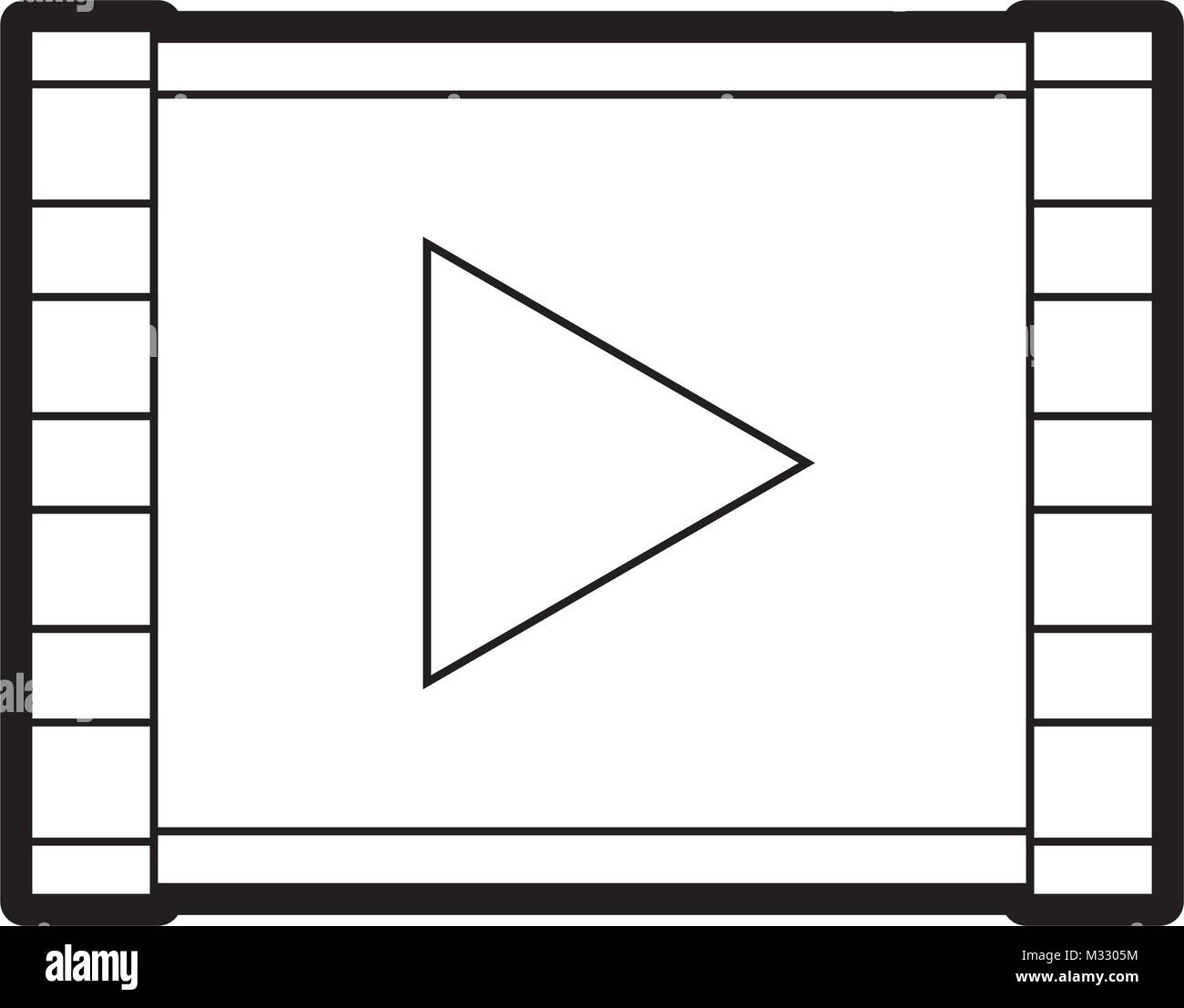 line digital multimedia play video screen Stock Vector Image & Art - Alamy