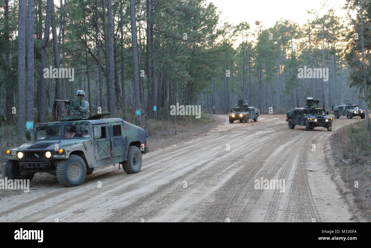 Up-armored High Mobility Multipurpose Wheeled Vehicles with a platoon ...