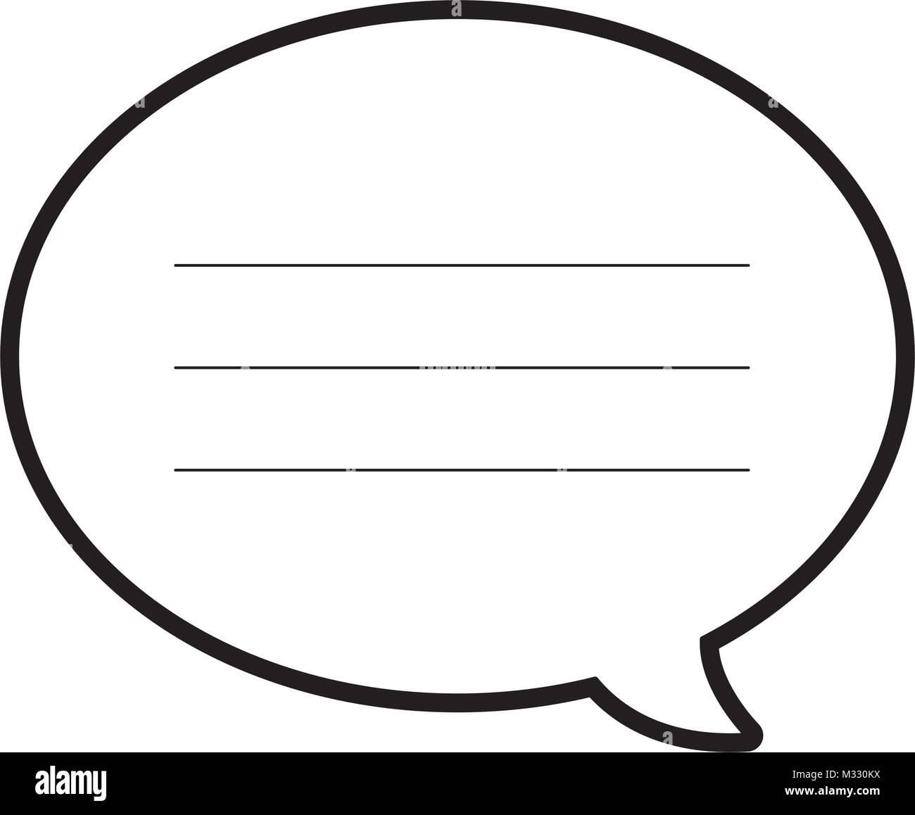 Line Chat Bubble Text Message Communication Stock Vector Image And Art