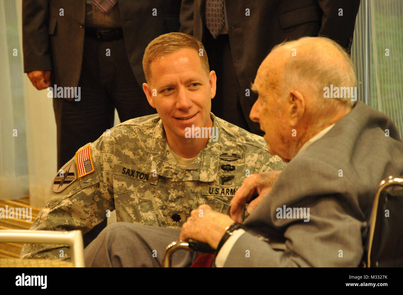 Lt. Col. Matt Saxton, deputy commander of the 648th Maneuver ...