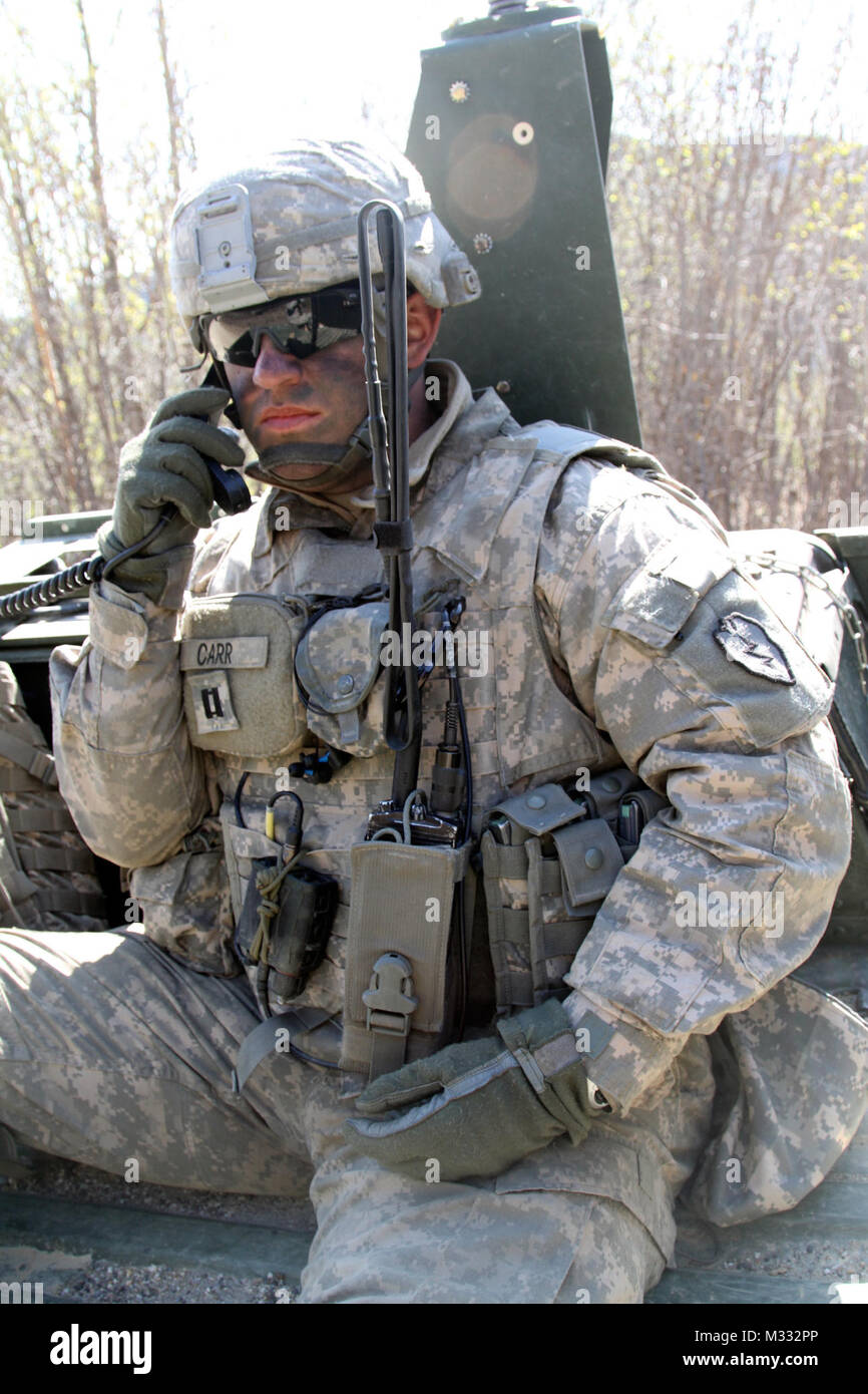 Capt. Brent Carr, C Troop 5th Squadron, 1st Cavalry Regiment commanding ...