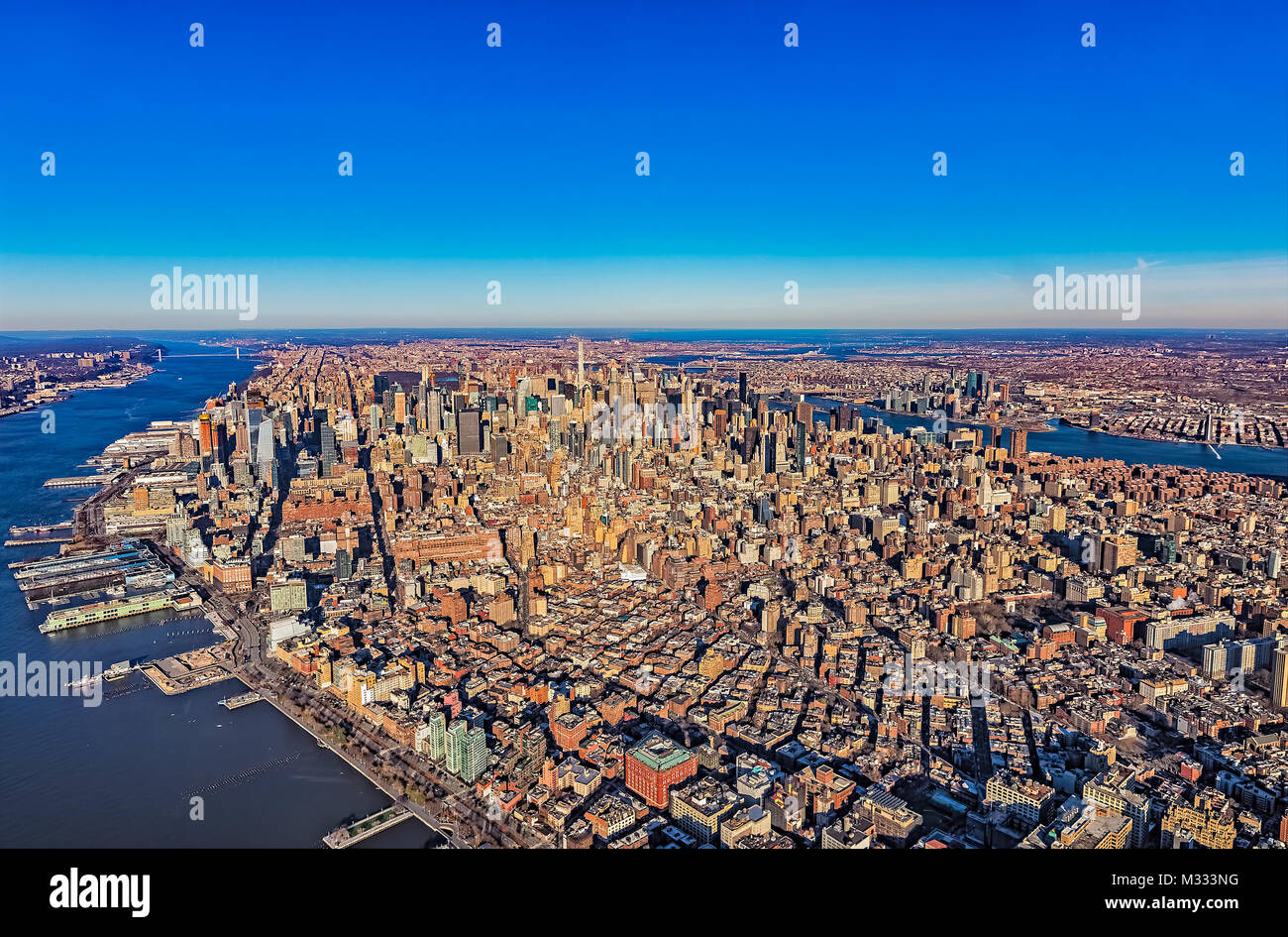 New York Manhattan aerial Stock Photo - Alamy