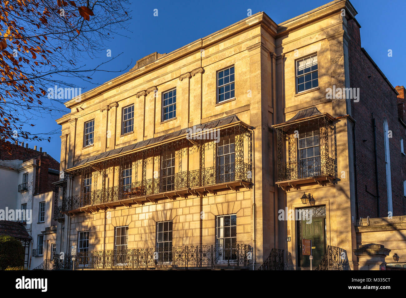 Spa Road,Gloucester at dusk Stock Photo - Alamy