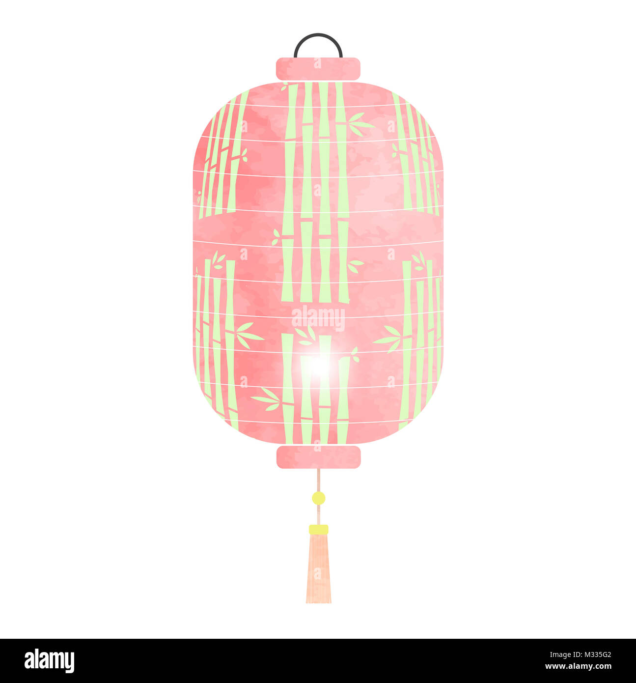 Yellow chinese paper lantern Cut Out Stock Images & Pictures - Alamy