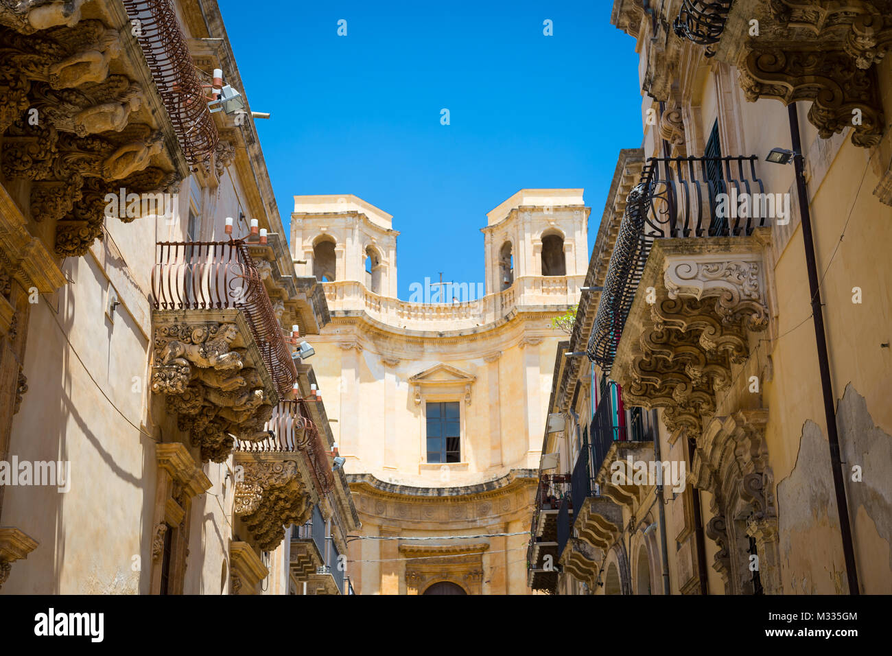 Noto town in Sicily, the Baroque Wonder - UNESCO Heritage Site. Detail ...