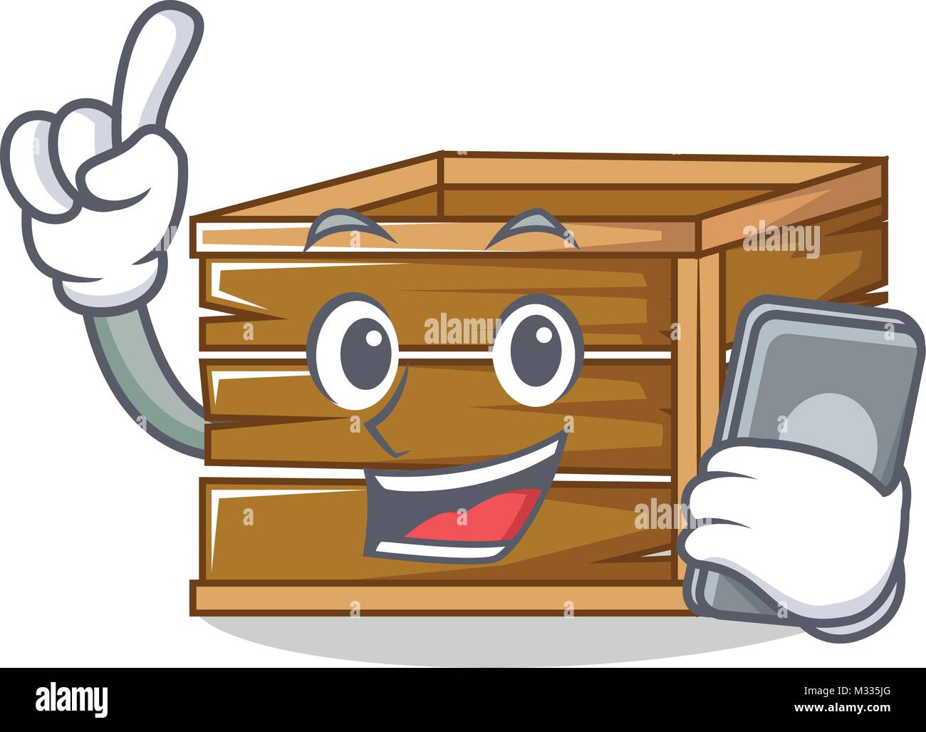 With phone crate character cartoon style Stock Vector Image & Art - Alamy