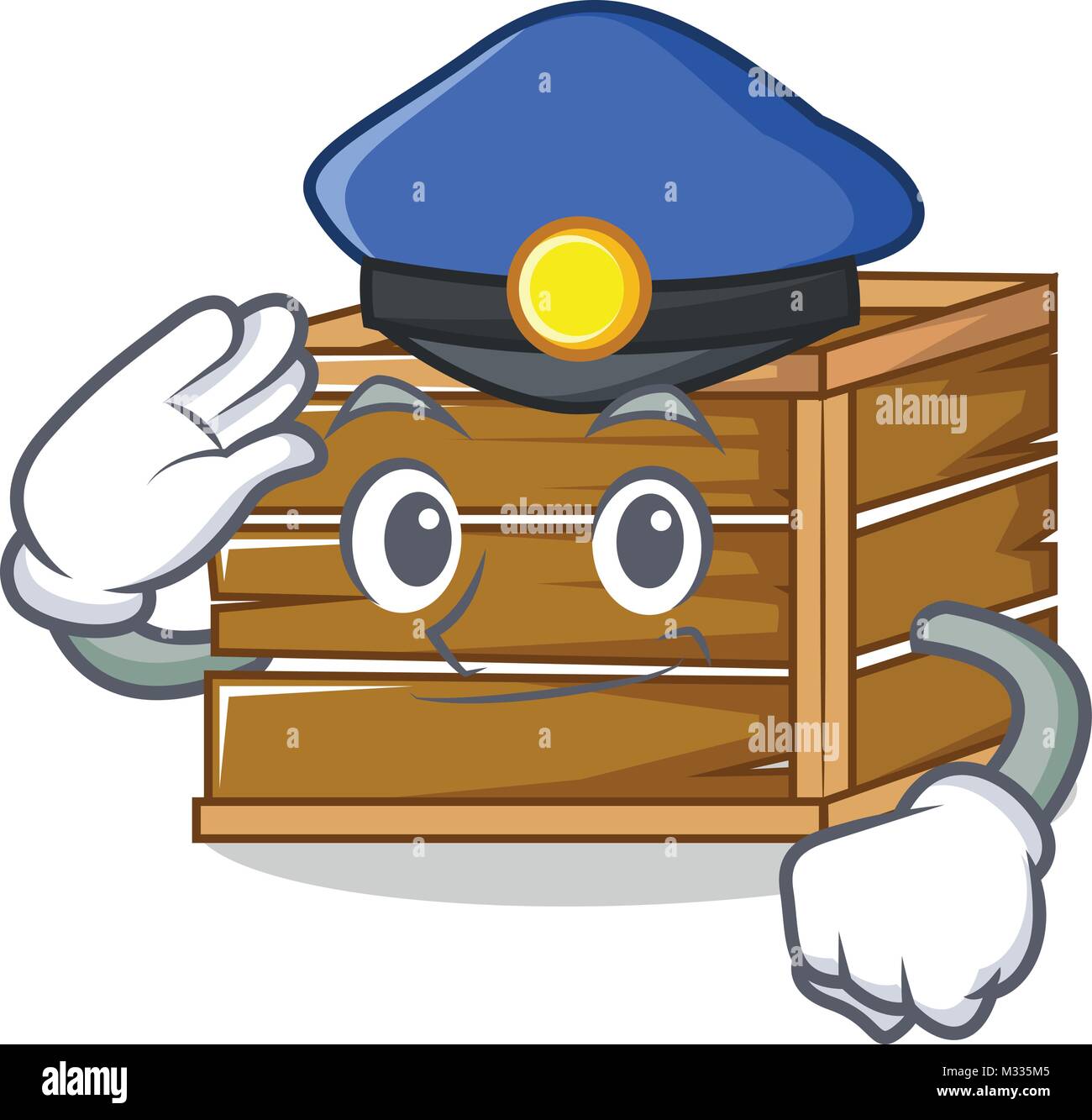 Police crate character cartoon style Stock Vector Image & Art - Alamy