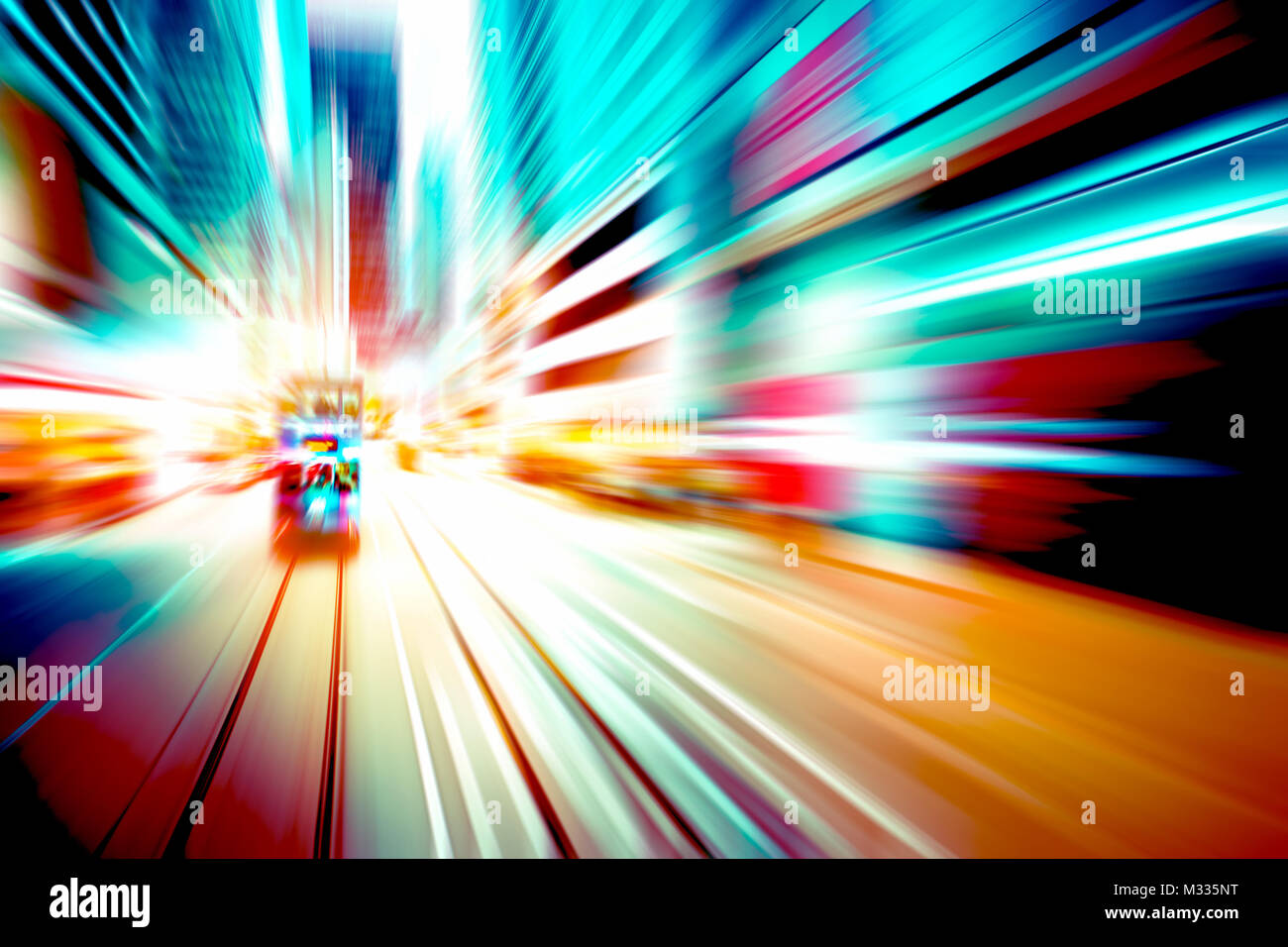 moving traffic light trails at night Stock Photo - Alamy