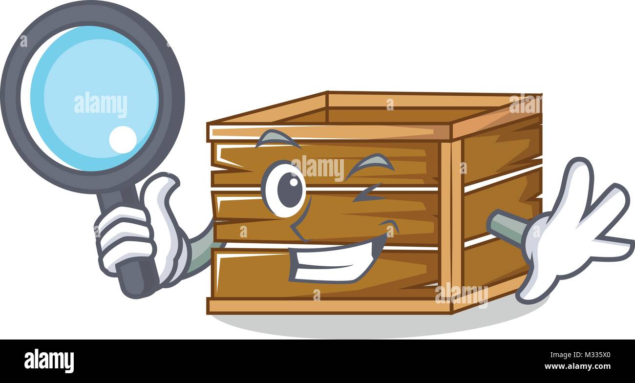 detective crate character cartoon style Stock Vector Image & Art - Alamy