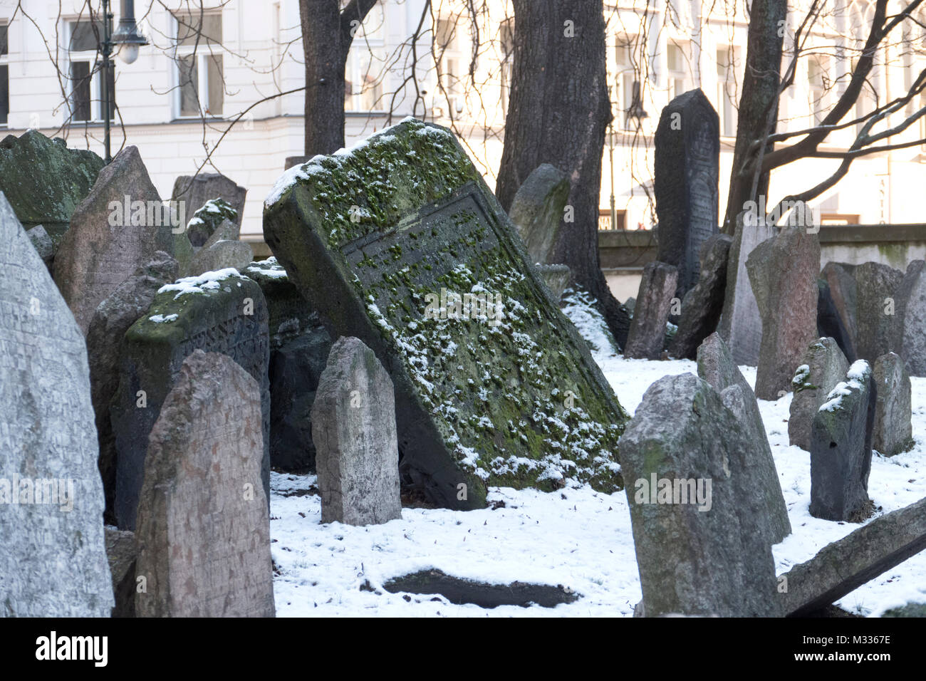 Old Jewish Cemetery in Prague Czech Republic. An important Jewish ...