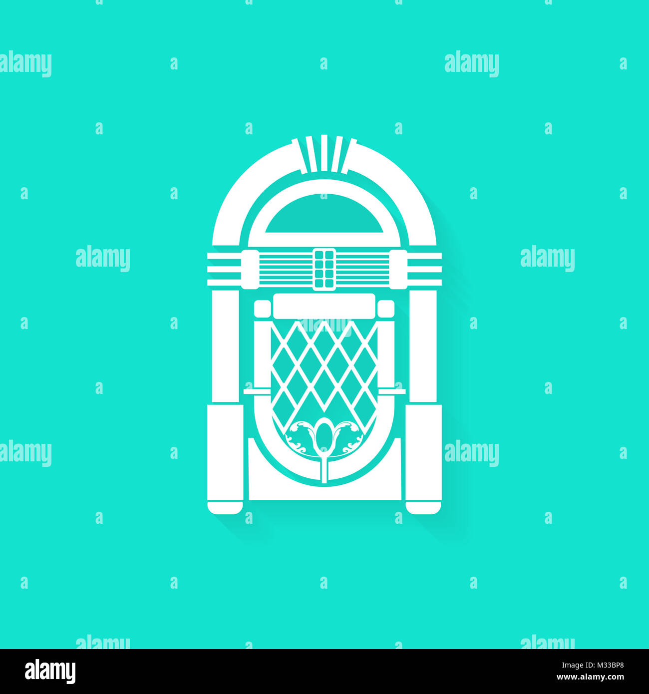 Vector Retro Jukebox Icon Stock Photo - Alamy